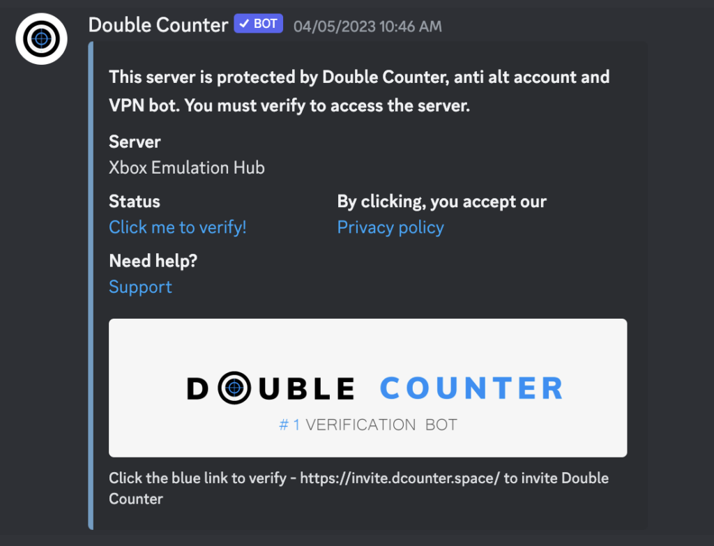 Double Counter - Discord Verification Bot | Anti Alt Account & VPN
