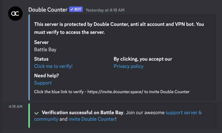 Features and settings - Double Counter - Discord Verification Bot | Alt ...