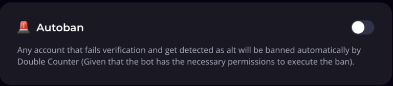 Features and settings - Double Counter - Discord Verification Bot | Alt ...