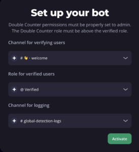Features and settings - Double Counter - Discord Verification Bot | Alt ...